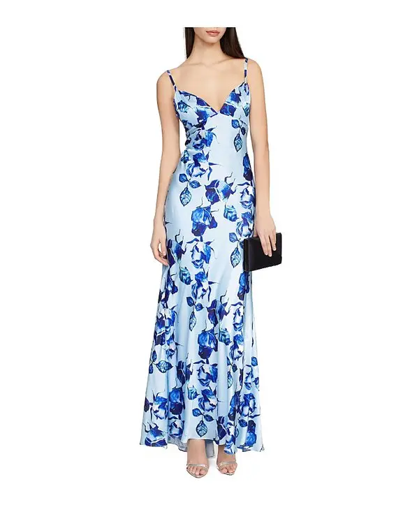 Mac Duggal Floral Print Cami Gown