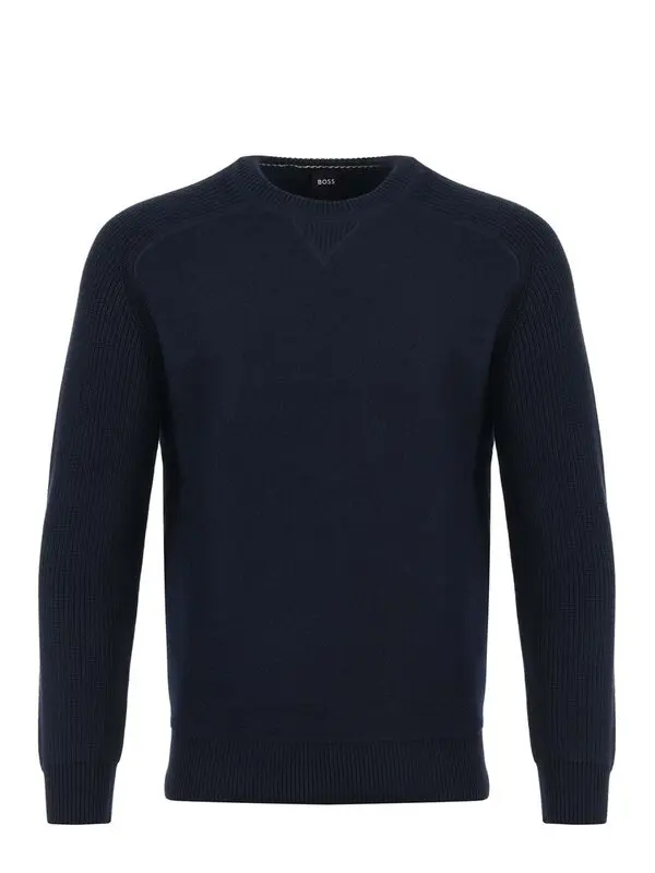 Hugo Boss Sweater In Chunky Cotton Yarn