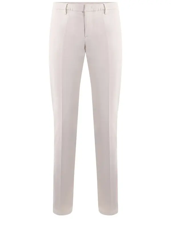 DONDUP Flat Front Trousers - Beige