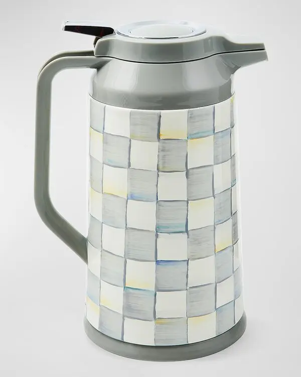 MACKENZIE-CHILDS Sterling Check Coffee Carafe, 3 Quarts