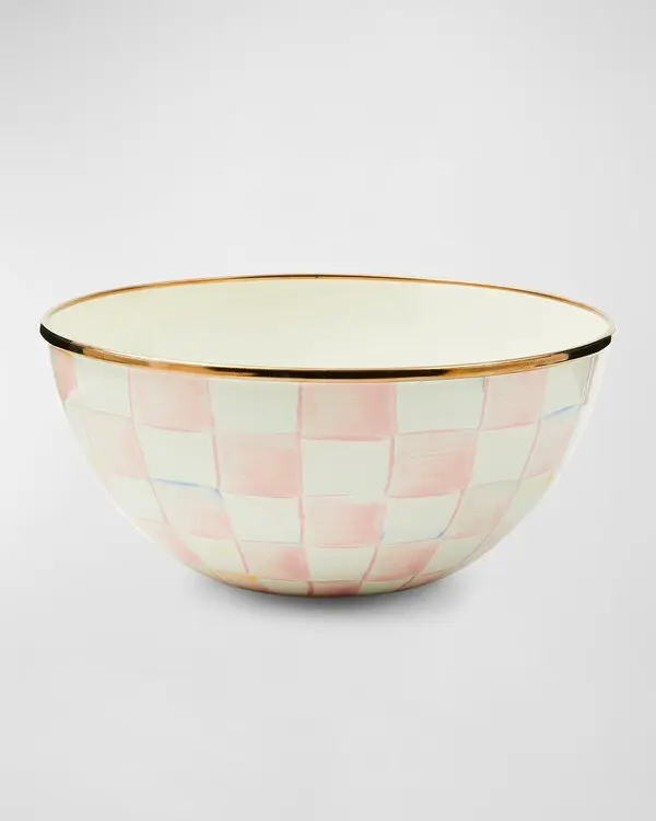 MACKENZIE-CHILDS Rosy Check Enamel Everyday Bowl, Small