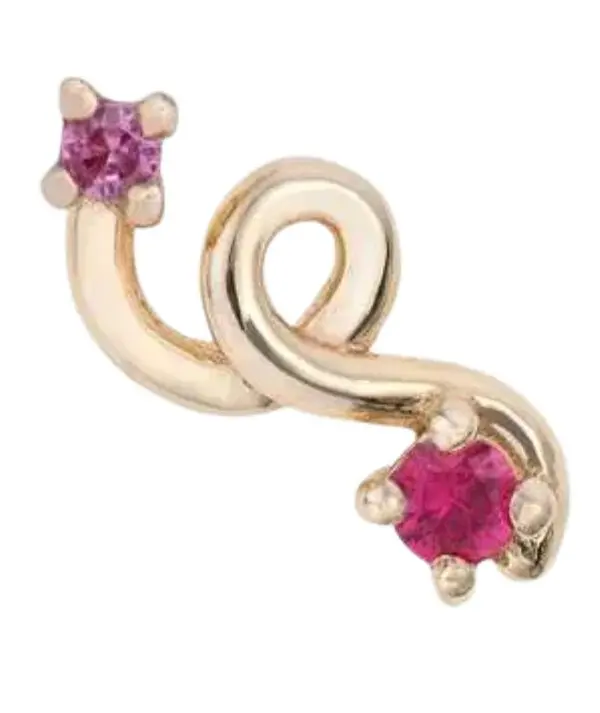 Bea Bongiasca 9k Yellow Gold Mini Loop Single Earring - Multi