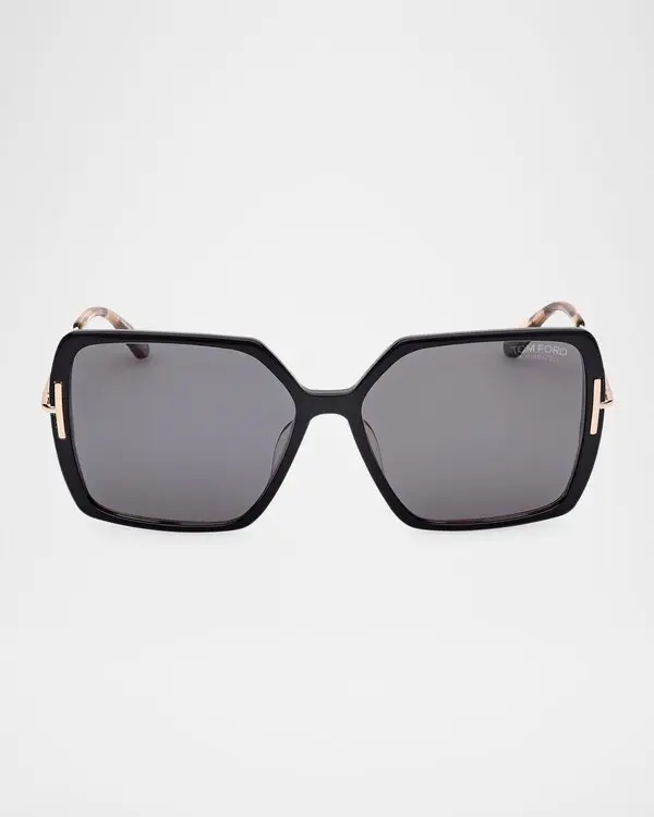 TOM FORD Joanna Butterfly Sunglasses - Black Pink Havana Polar
