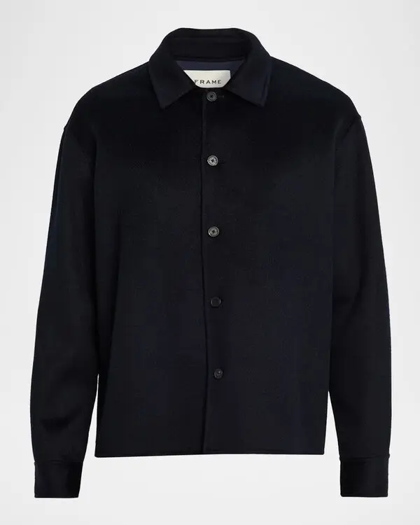 FRAME Double-face Wool Overshirt - Dark Navy