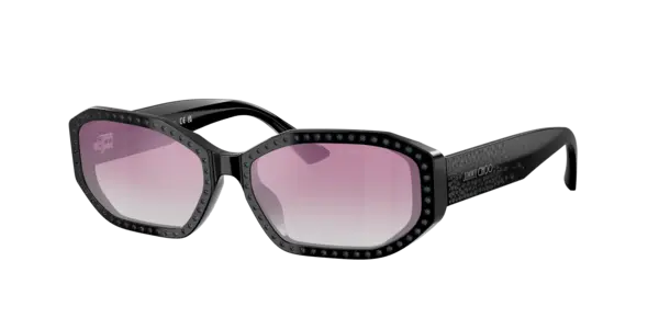 JIMMY CHOO Sunglasses - Clear Gradient Fuxia Mirror Silver