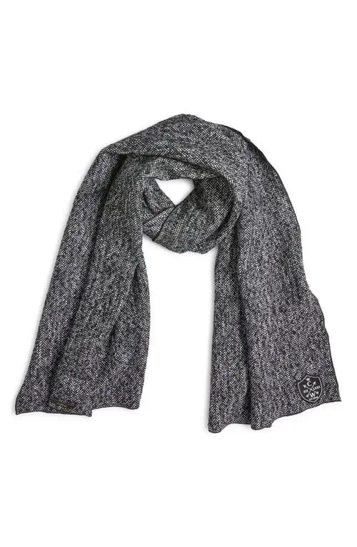 CLIFTON WILSON Herringbone Wool Scarf - Dark Gray