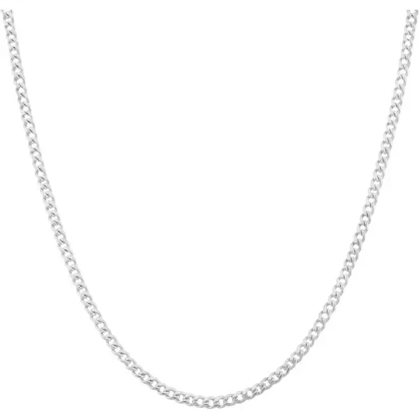 DONATELLO GIAN Sterling 2mm Curb Link Chain Necklace - Silver