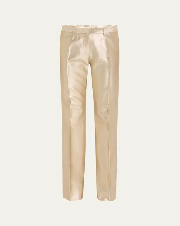 TOM FORD Metallic Flare Wool Pants