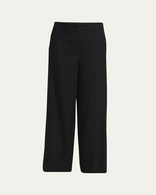 Giorgio Armani Fluid Wool Straight-leg Trousers
