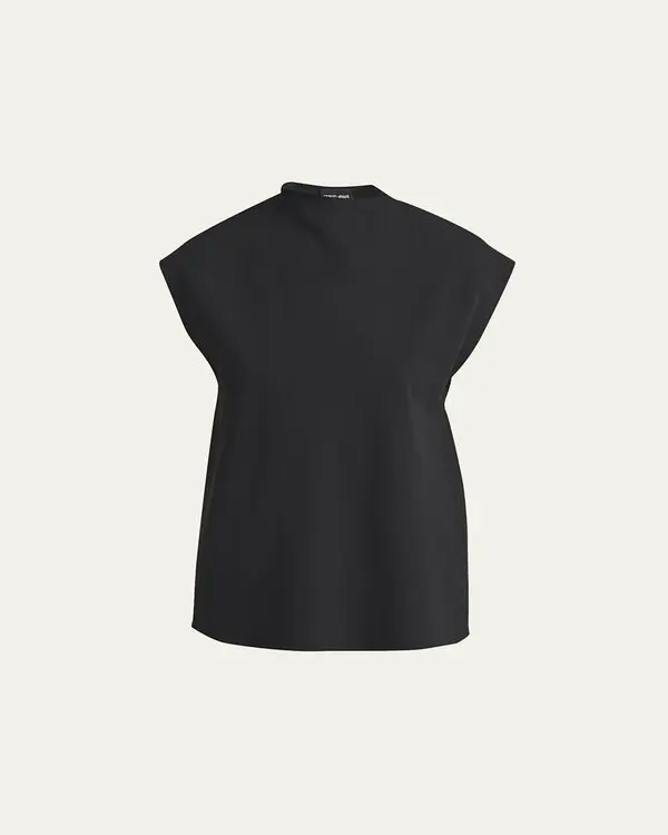 Giorgio Armani Stretch Wool Scarf Top