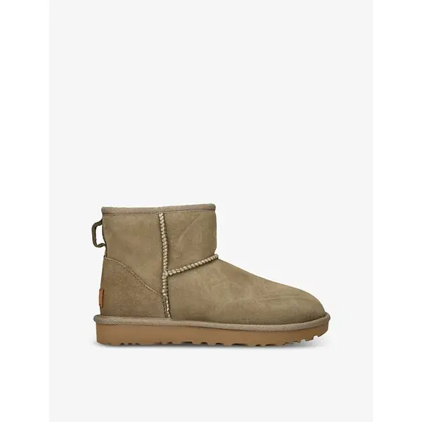 UGG Classic Mini Ii Suede And Shearling Ankle Boots - Taupe