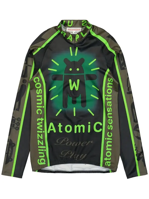 WALTER VAN BEIRENDONCK Atomic Cycling Top - Black