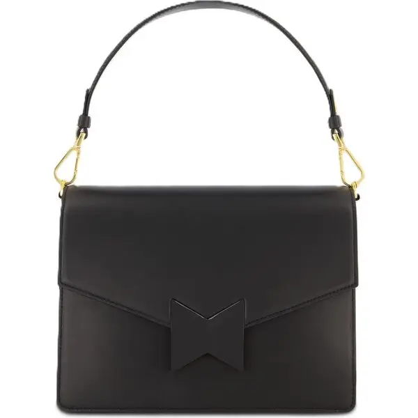 Mac Duggal Leather Shoulder Bag - Black