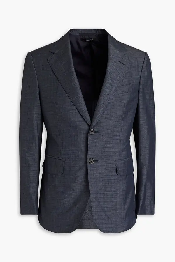 Dunhill Slimfit Prince Of Wales Checked Wool Blazer