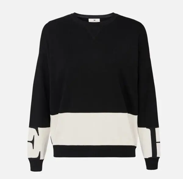 Elisabetta Franchi Regular Fit Top - Nero/latte