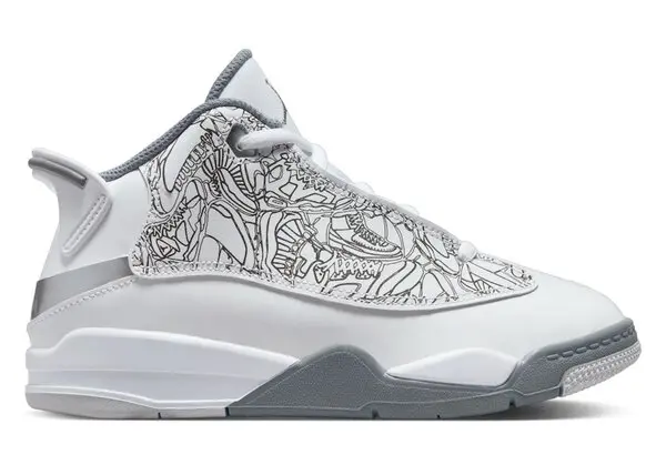 JORDAN Dub Zero Sneakers - White/metallic Silver/neutral Grey