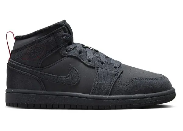 JORDAN 1 Mid Se Craft Sneakers - Dark Smoke Grey/varsity Red/black