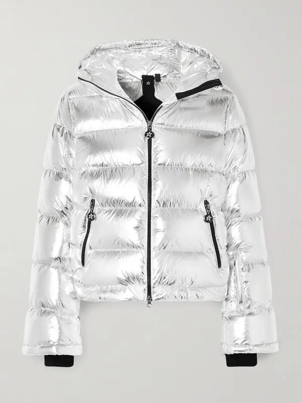 Perfect Moment Hooded Down Ski Jacket - Silver