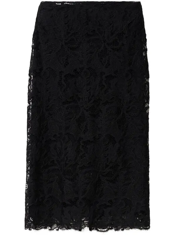 Fabiana Filippi Macramé Lace Mid-calf Skirt