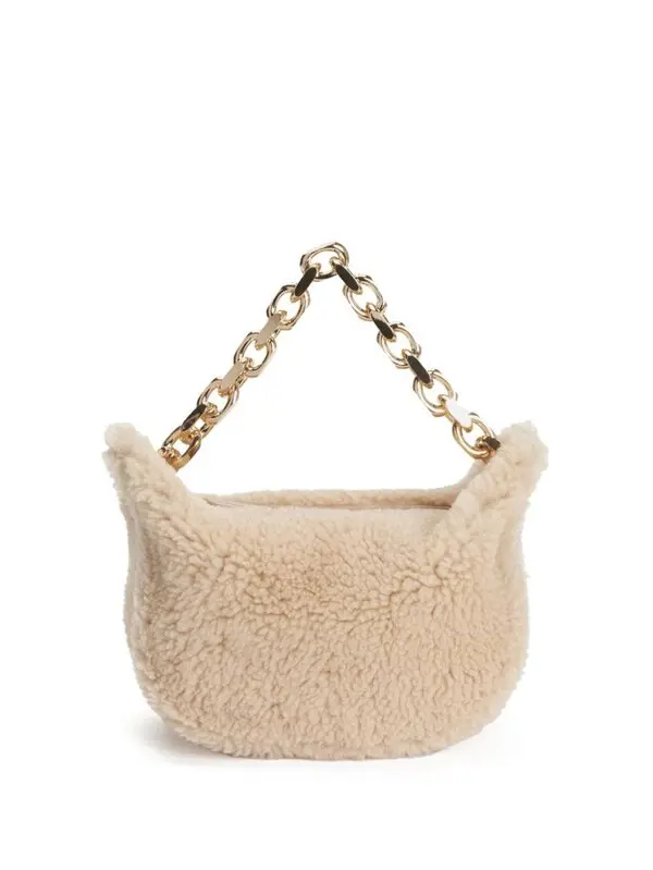 Fabiana Filippi Shearling Eyelet Bag - Neutrals