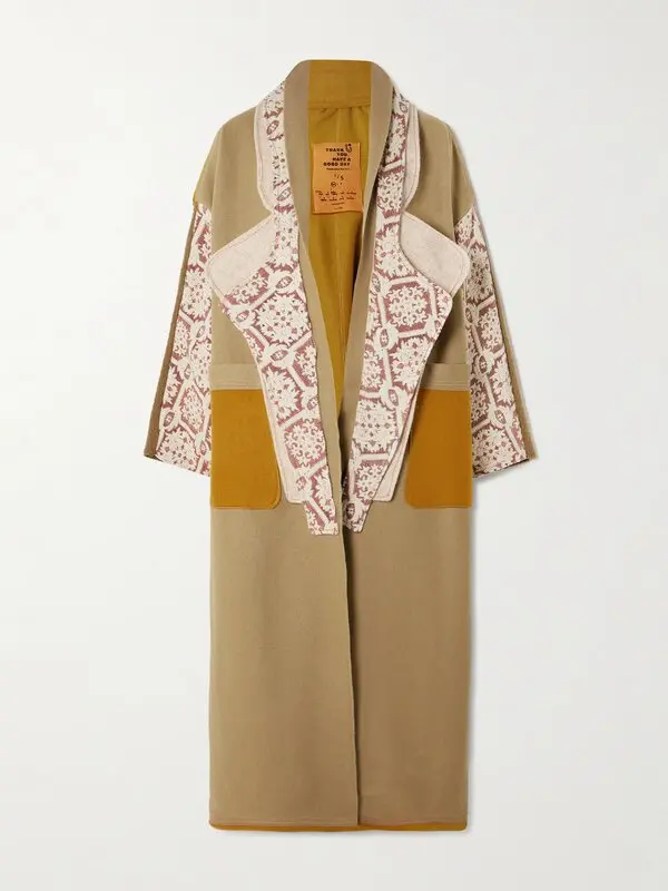 Thank You Have A Good Day Crosby Patchwork Coat