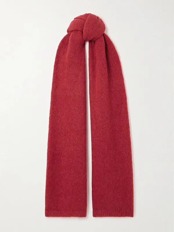 Brunello Cucinelli Bead-embellished Brushed Alpaca-blend Scarf