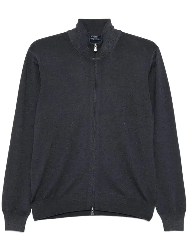 BARBA NAPOLI Wool Cardigan - Grey