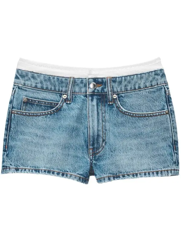 Alexander Wang High-rise Denim Shorts - Blue