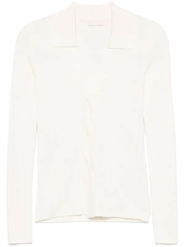 Liu Jo Ribbed Knit Sweater - Neutrals