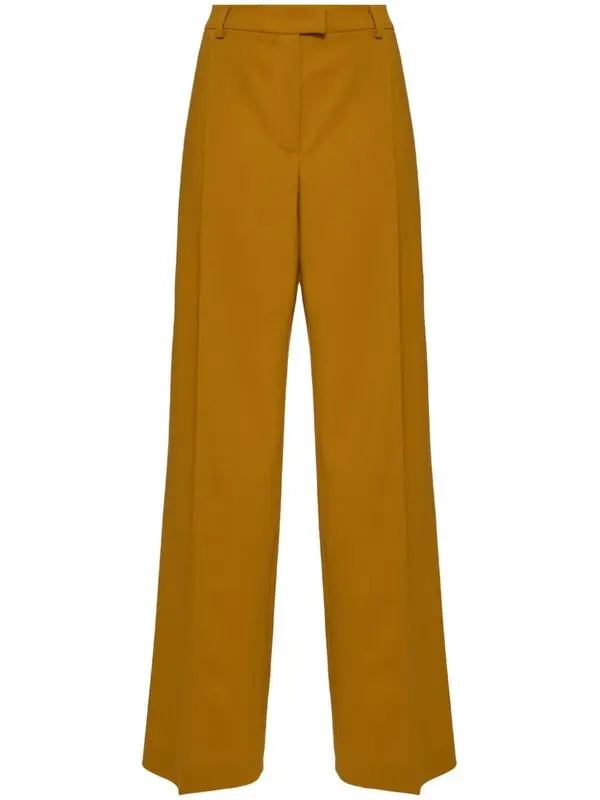 La DoubleJ Pressed-crease Flared Trousers