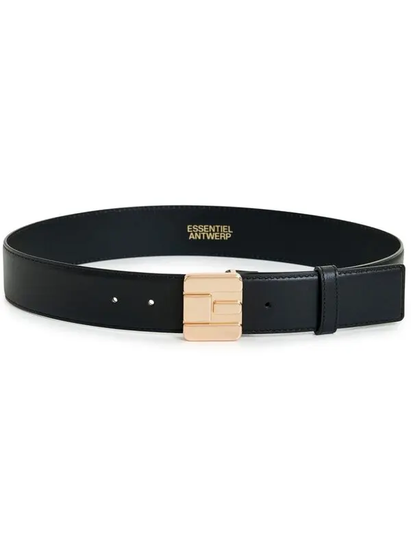 Essentiel Antwerp Black Leather Belt ESSENTIEL Antwerp Black Leather Belt 85 | eBay main image 4