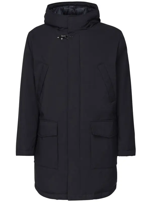 FAY Padded Hooded Coat - Blue