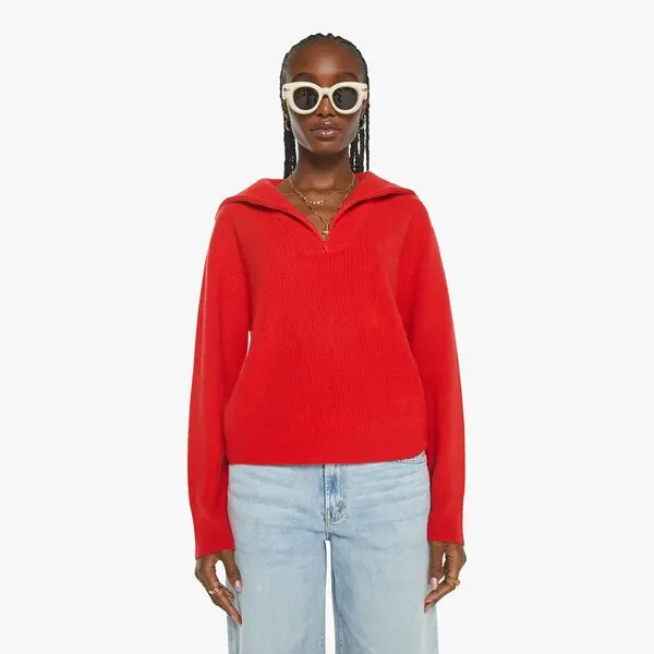 Xirena Maylin Cashmere Zip Sweater - Red