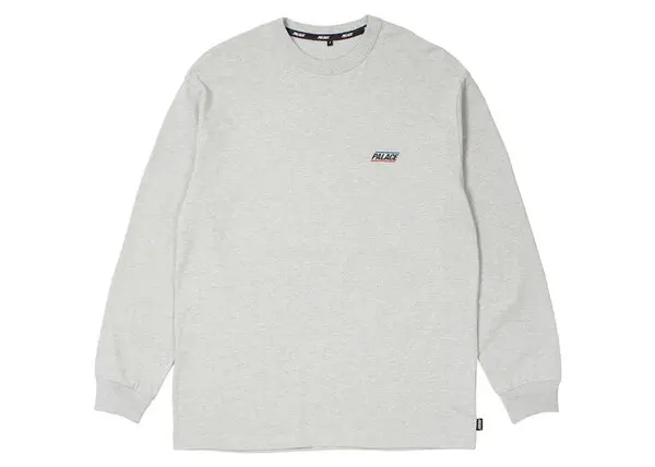 PALACE Long Sleeve Top - Grey Marl (ss24)