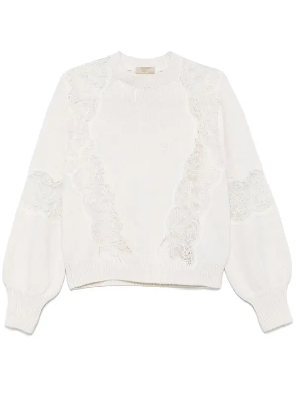 Elie Saab Lace-detail Sweater