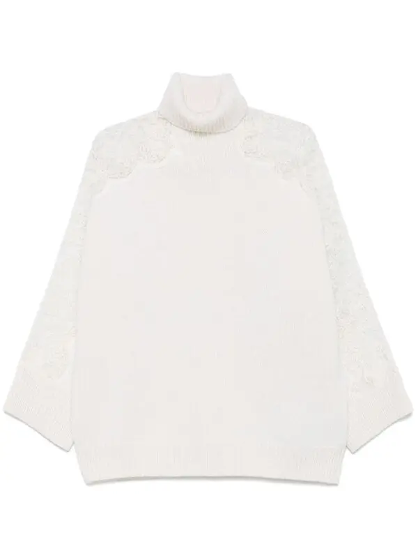 Elie Saab Lace-detail Sweater