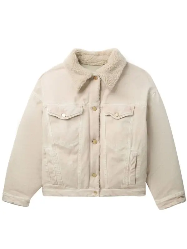 Khrisjoy Shearling-collar Denim Jacket