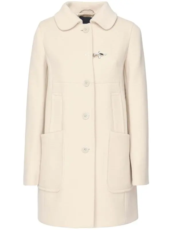 FAY Single-breasted Coat - White