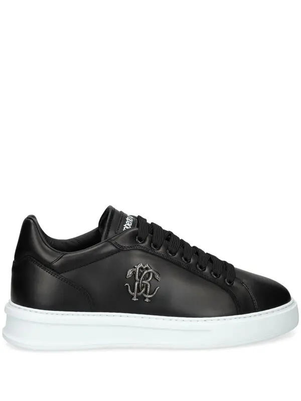 Roberto Cavalli Logo-plaque Sneakers - Black