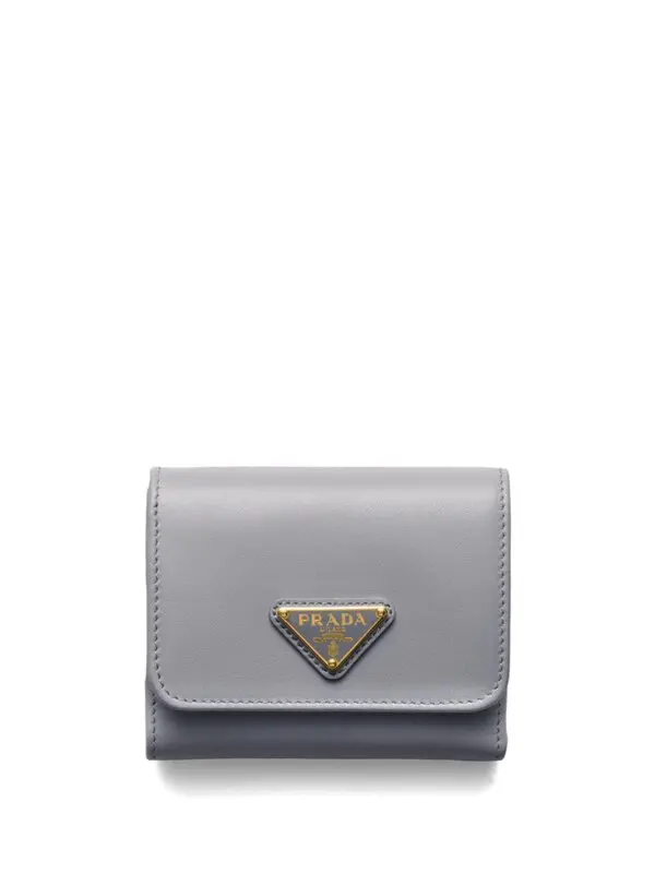 Prada Small Leather Wallet - Grey