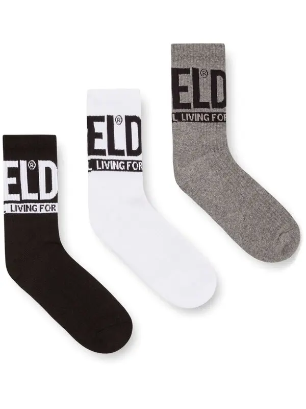 Diesel Skm-ray Socks Set Of 3 - Black