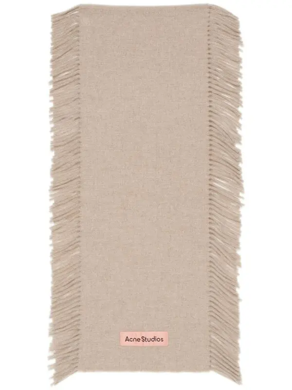 Acne Studios Wool Fringed-edge Scarf - Neutrals