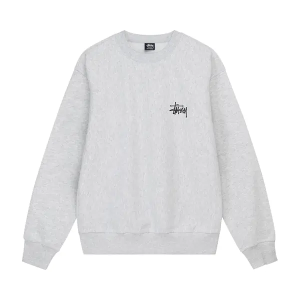 StÜssy Basic Crew 'ash Heather - Grey
