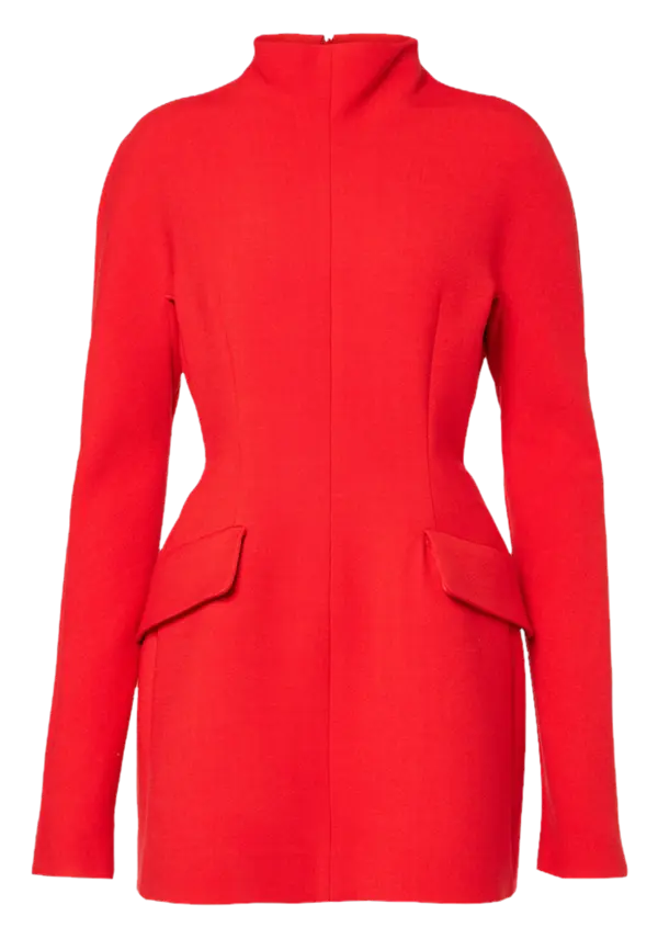 Sportmax Terfrite Wool-blend Gabardine Minidress