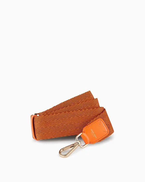 Giorgio Armani Webbing And Leather Shoulder Strap - Orange
