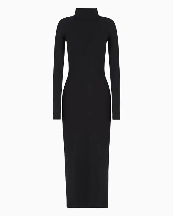 Giorgio Armani Viscose And Wool Midi Dress