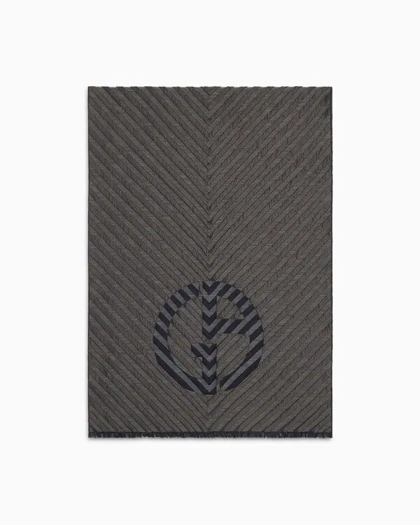 Giorgio Armani Jacquard Virgin Wool And Silk Stole