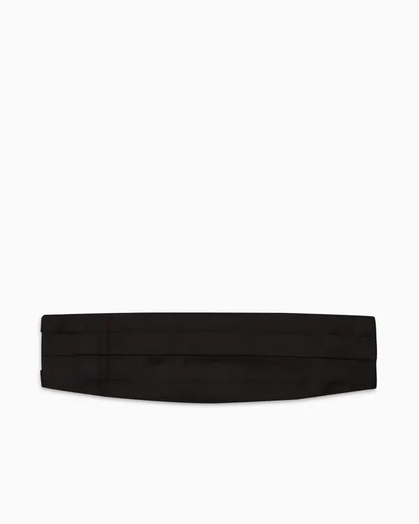 Giorgio Armani Silk-satin Tuxedo Cummerbund - Black