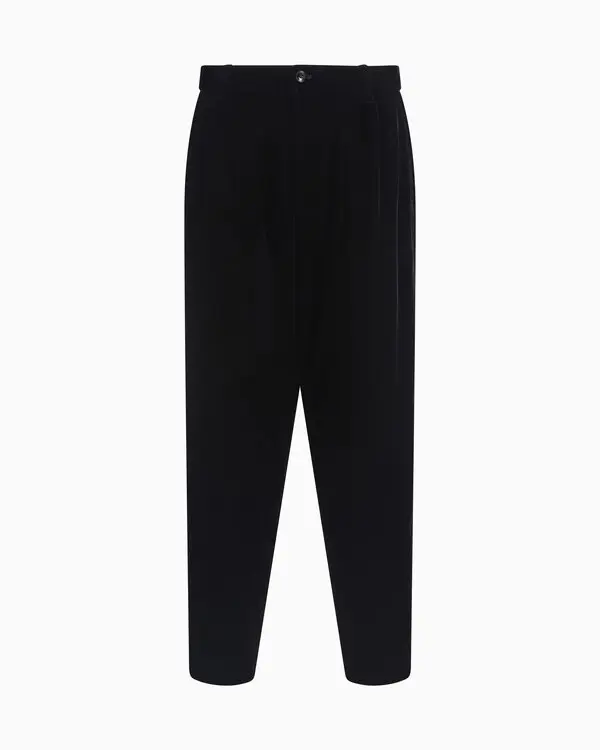 Giorgio Armani Double-darted Velvet Trousers