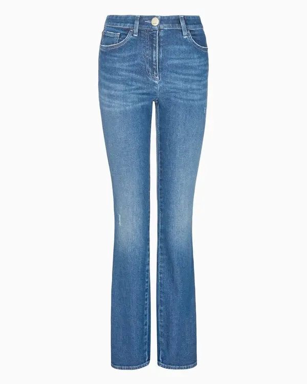 Giorgio Armani Five-pocket Stretch Cotton Denim Trousers